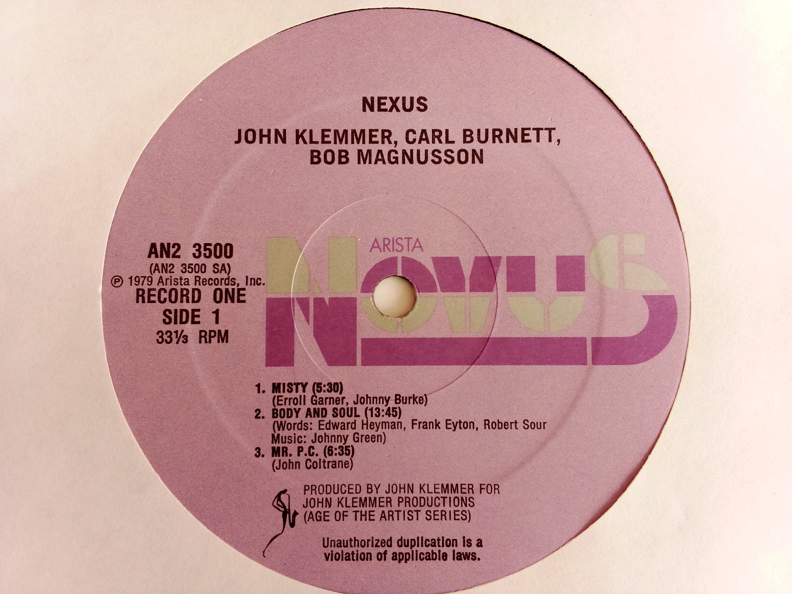 Vinilos de Jazz en Chile | John Klemmer, Carl Burnett, Bob Magnusson ...